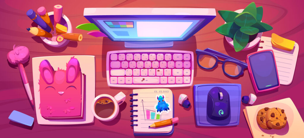 animators-desk-set-up | Sliced Bread Animation